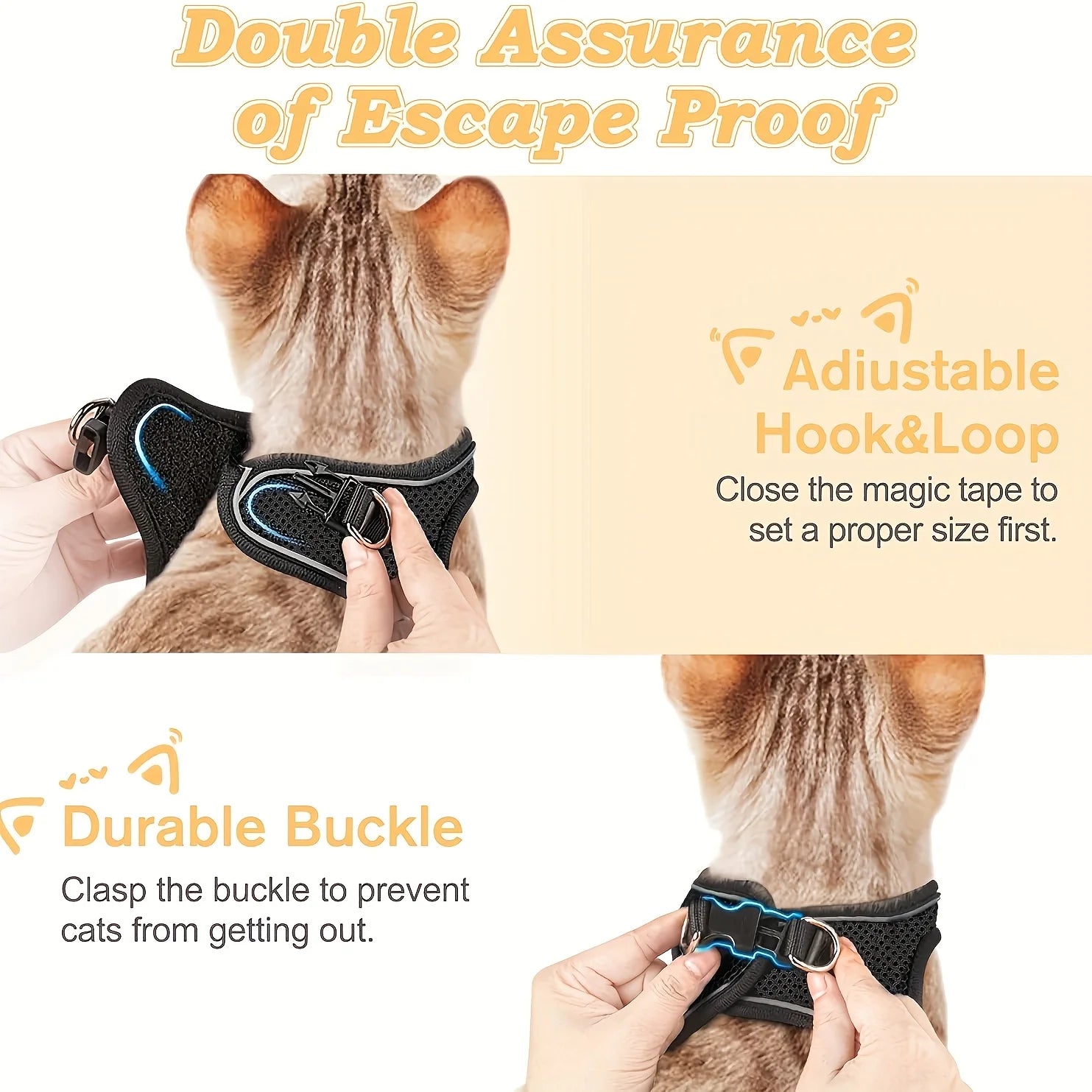 🐾 ClassyPetLife™ Escape-Proof Breathable Cat Harness & Leash – FREE To ...